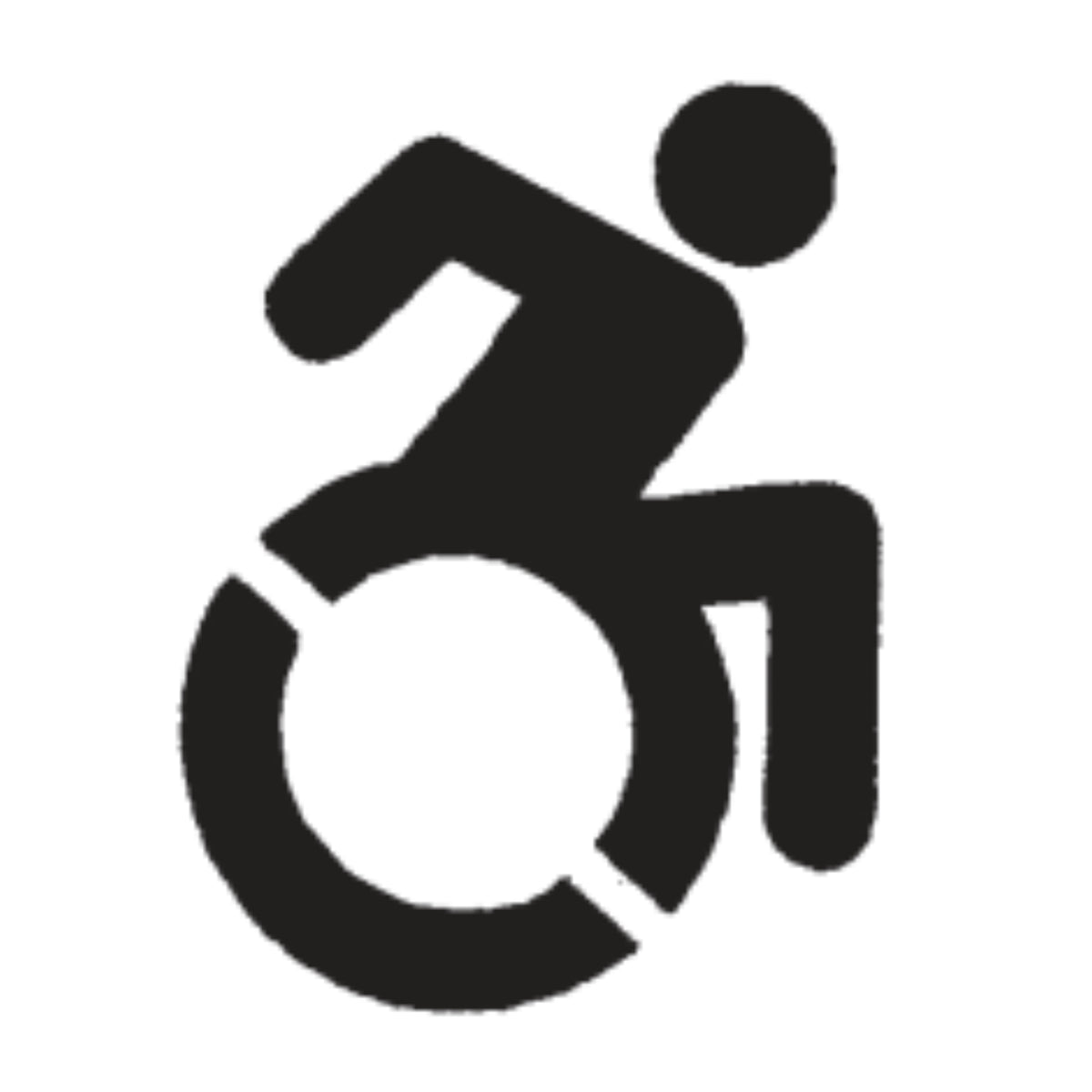 111E -Active Handicap Symbol Stencil - 36" X 45" – Evangeline Specialties