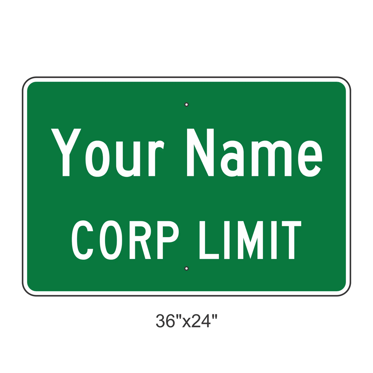 Corp Limit Sign 36"x24" – Evangeline Specialties