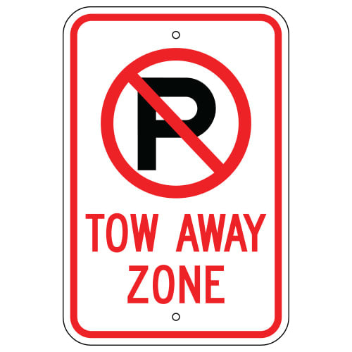 R-100 TOW AWAY ZONE Sign 12"X18" – Evangeline Specialties
