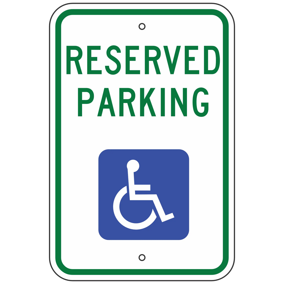 R7-8 Reserved Parking with Handicap Symbol Sign 12"x18" – Evangeline ...