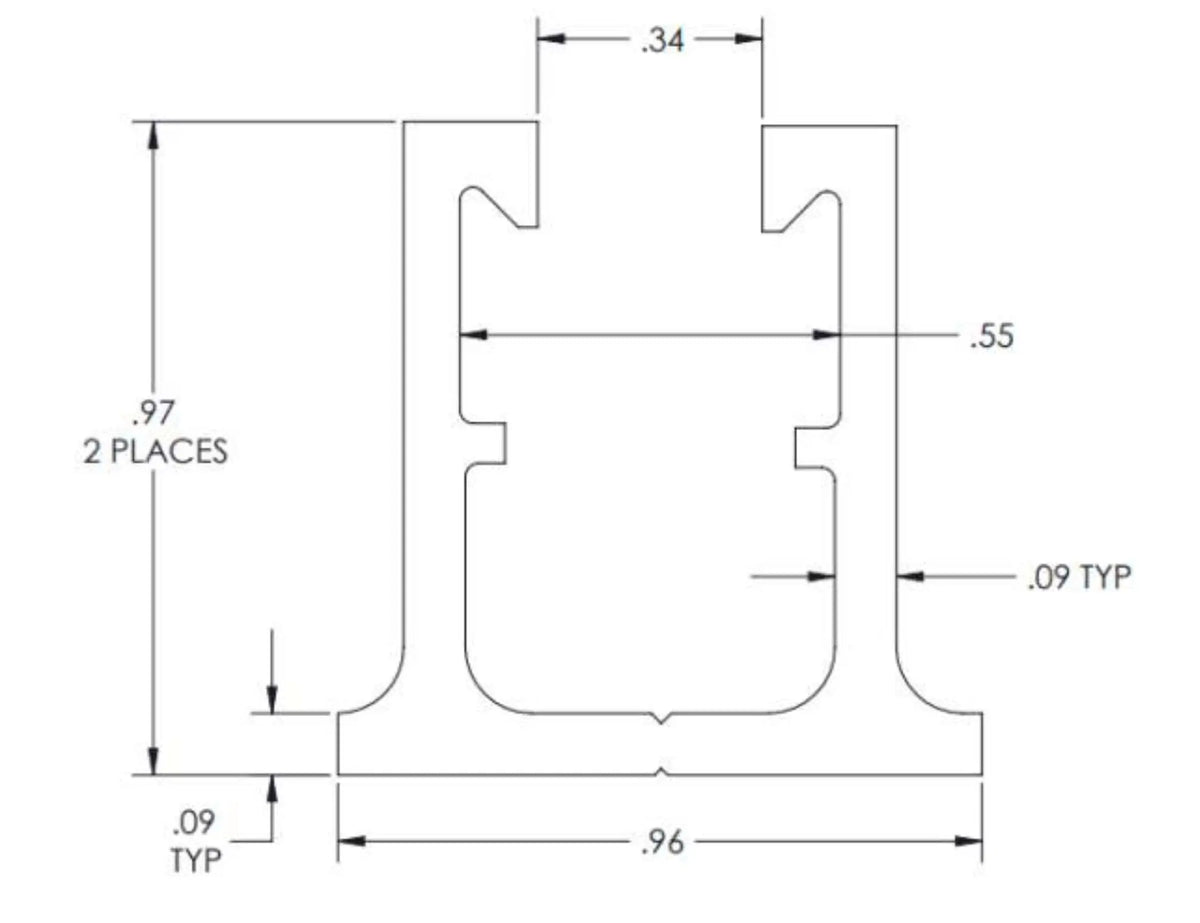 SignFix Universal Sign Clamp Channel Extrusions, 1"x1" – Evangeline ...