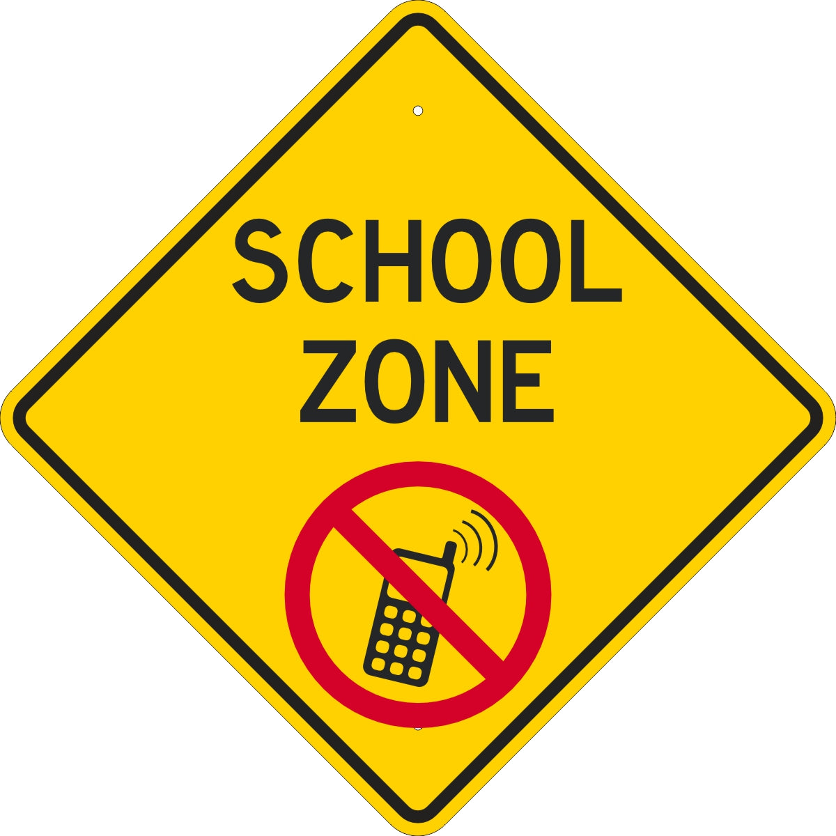 School Zone, No Cell Phone Use Sign – Evangeline Specialties