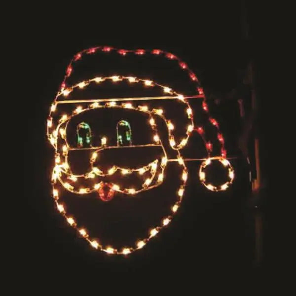 5' Santa Face - Commercial Outdoor Christmas Pole Decoration ...