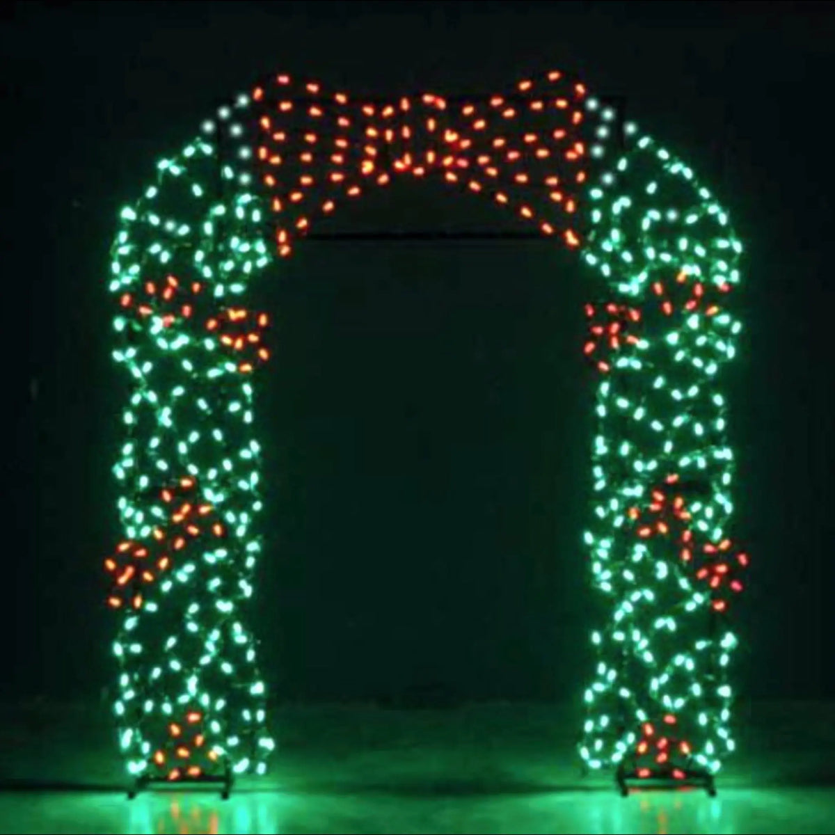 8' x 8' Arch Holly-Commercial Outdoor Christmas Yard Decoration ...
