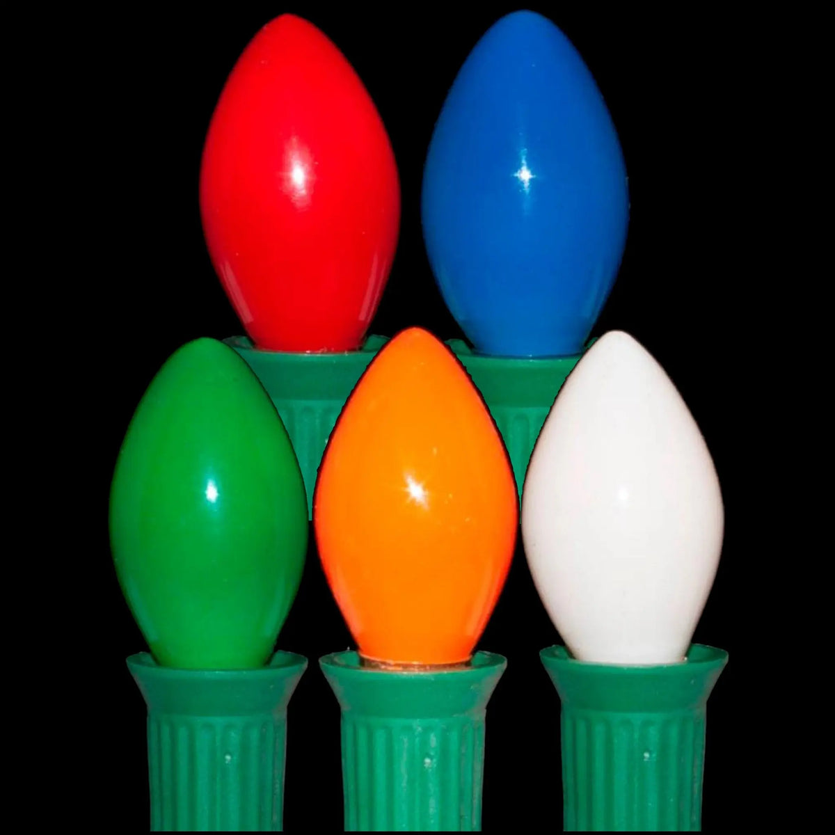 C7 Multi Color Incandescent Light Bulbs | Opaque Ceramic | PK-25 ...