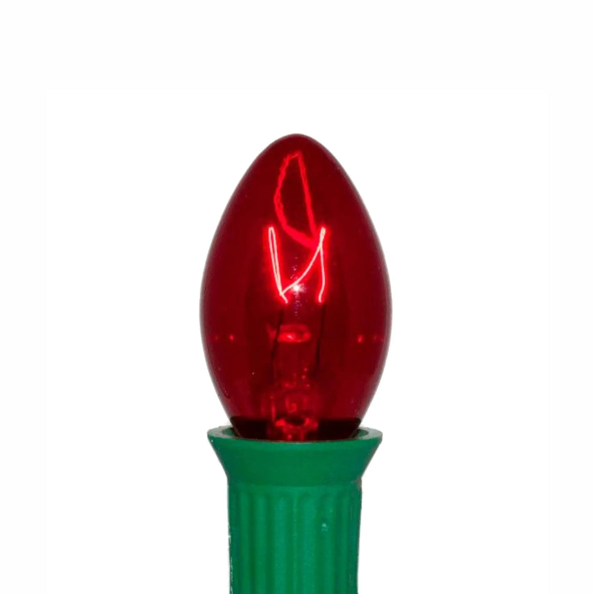 C7 Red 5-Watt Incandescent Light Bulbs | Transparent | PK-25 ...