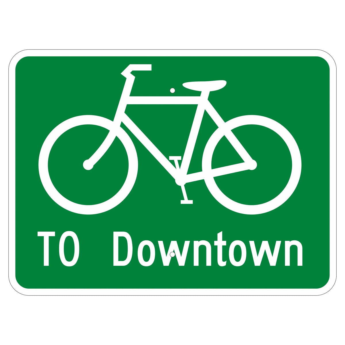 D11-1C Bike Route To Downtown Sign – Evangeline Specialties