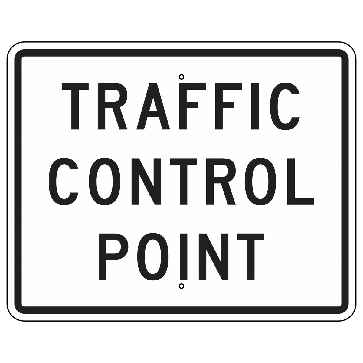 EM-3 Traffic Control Point Sign 30"x24" – Evangeline Specialties
