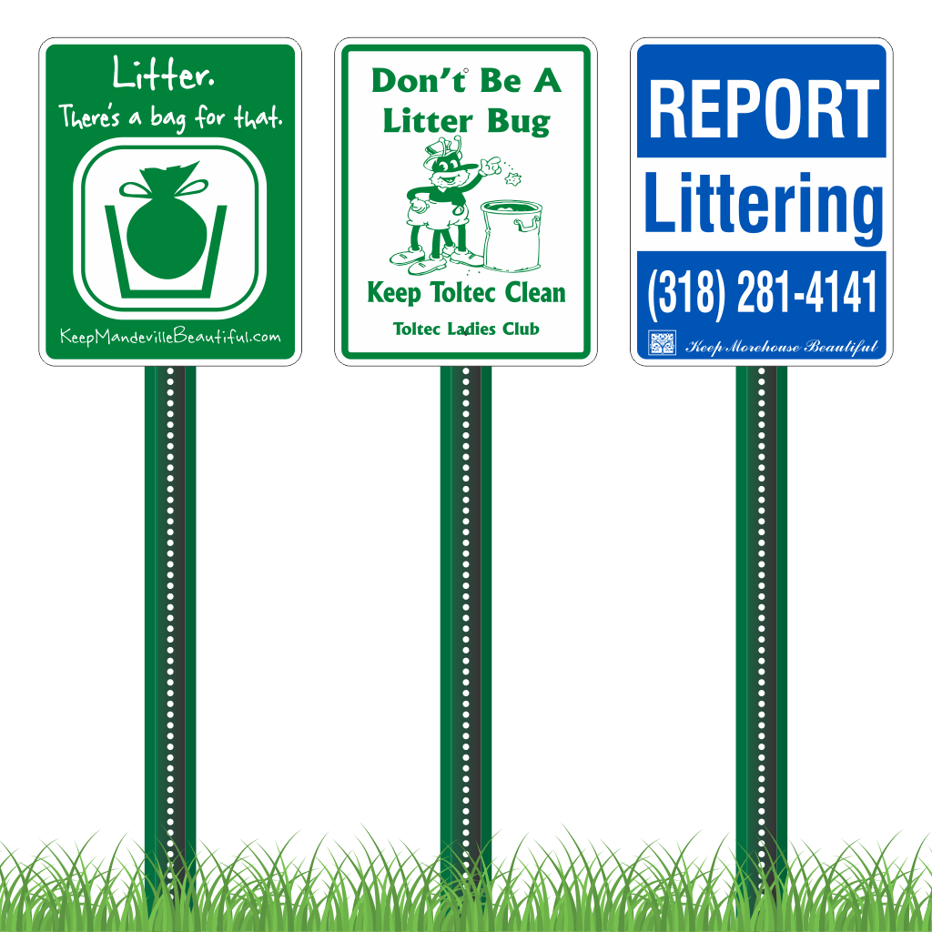 Litter Reduction Signs – Evangeline Specialties