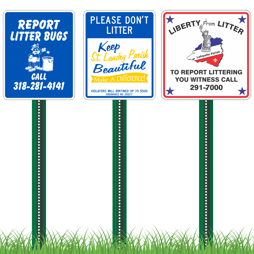 Litter Reduction Signs – Evangeline Specialties
