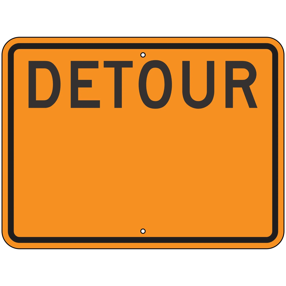 M4-9B Detour Blank Sign 30"x24" – Evangeline Specialties
