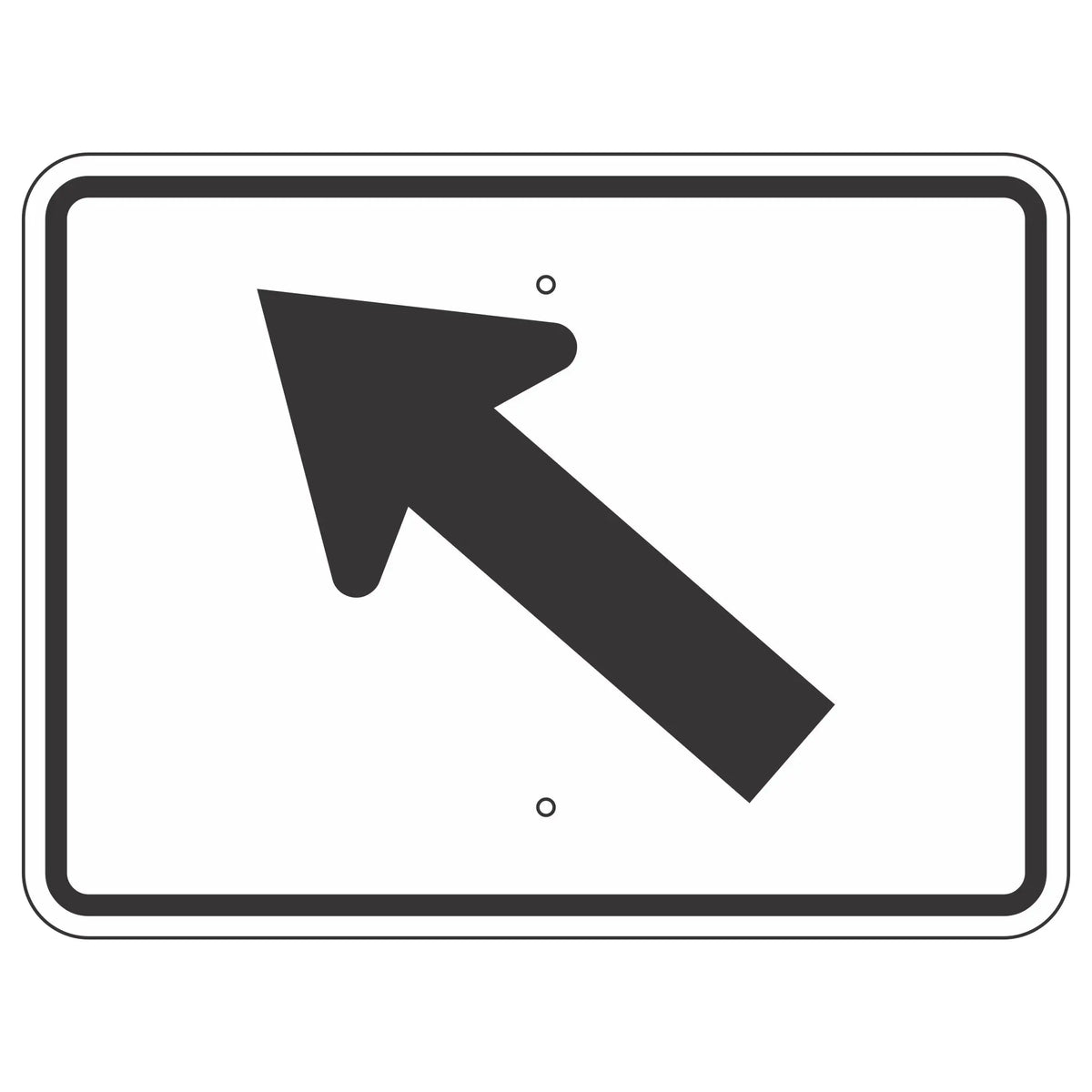 M6-2L Directional Arrow Diagonal Left Sign – Evangeline Specialties
