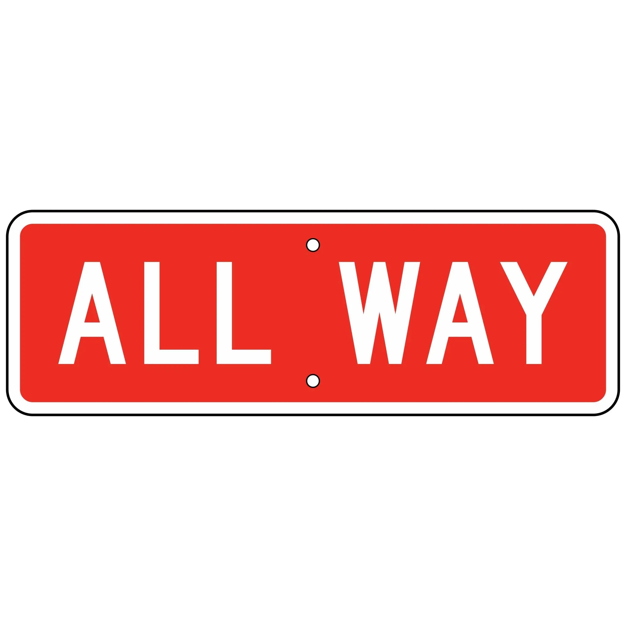 R1-3P All Way Sign 18"x6" – Evangeline Specialties