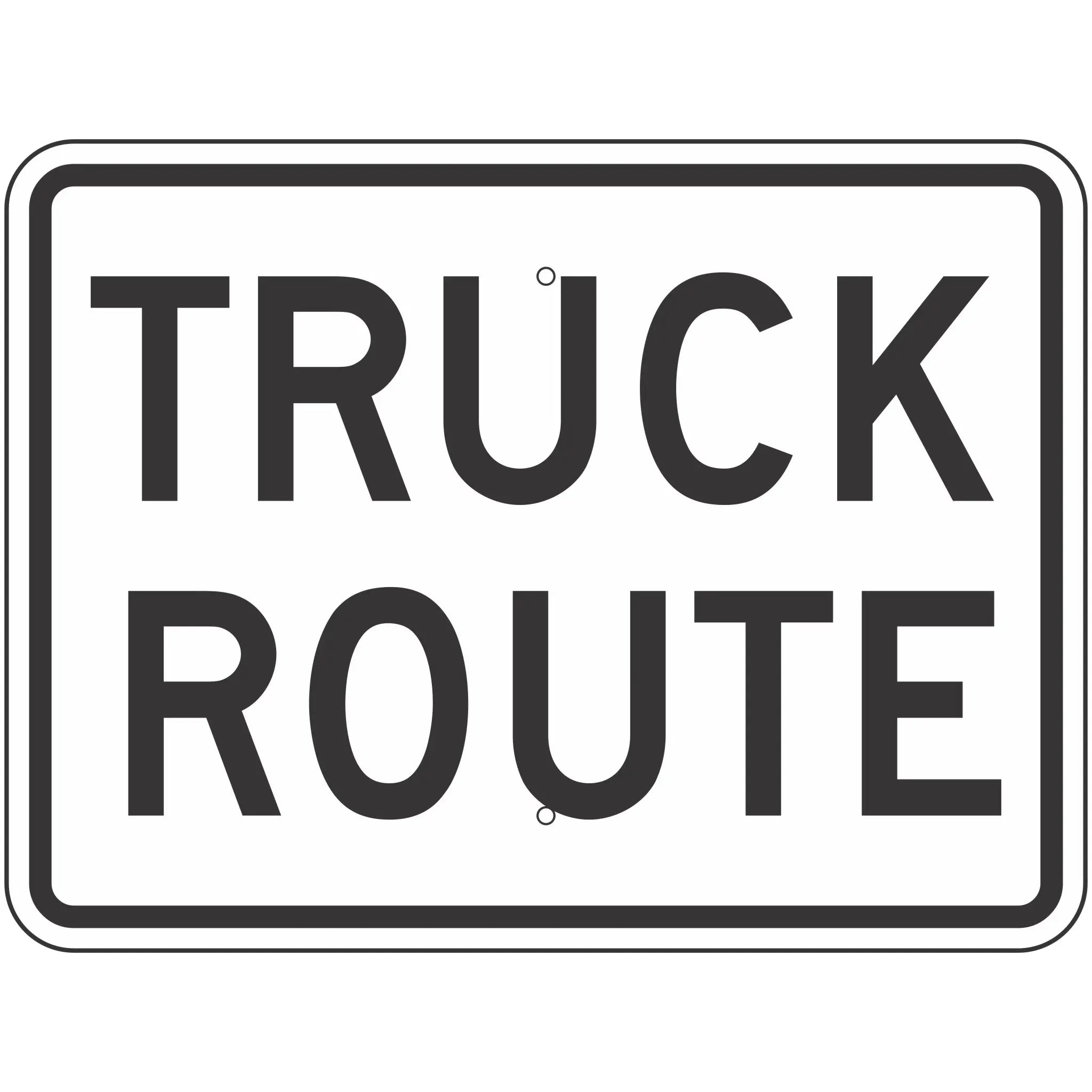 R14-1 Truck Route Sign 24"X18" – Evangeline Specialties