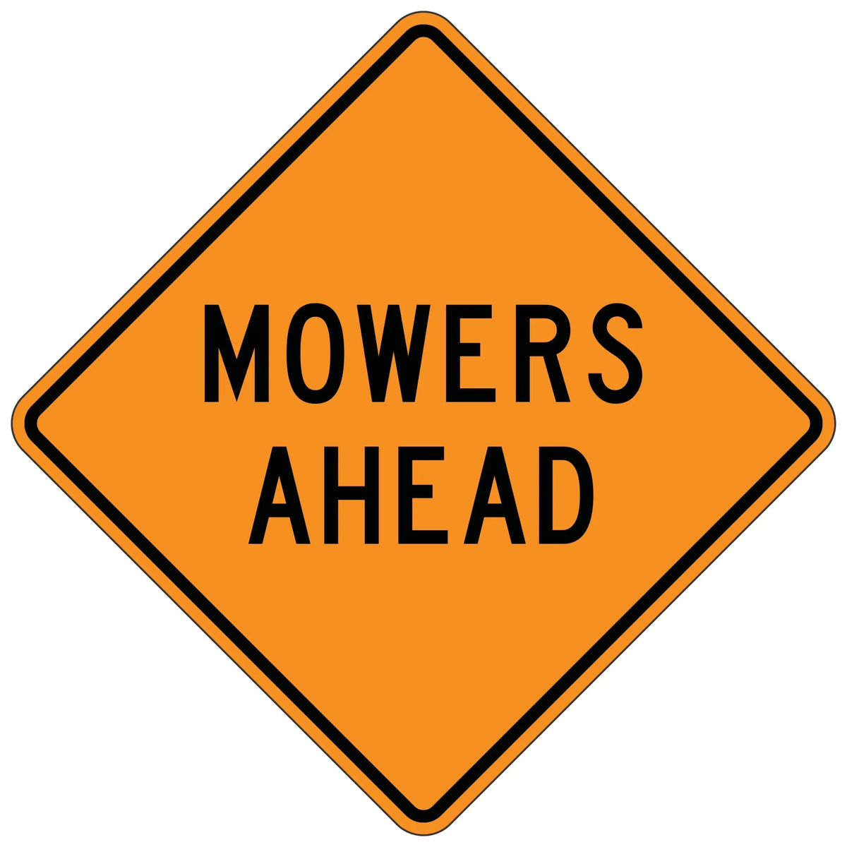 Mowers Ahead - Roll-Up Sign – Evangeline Specialties