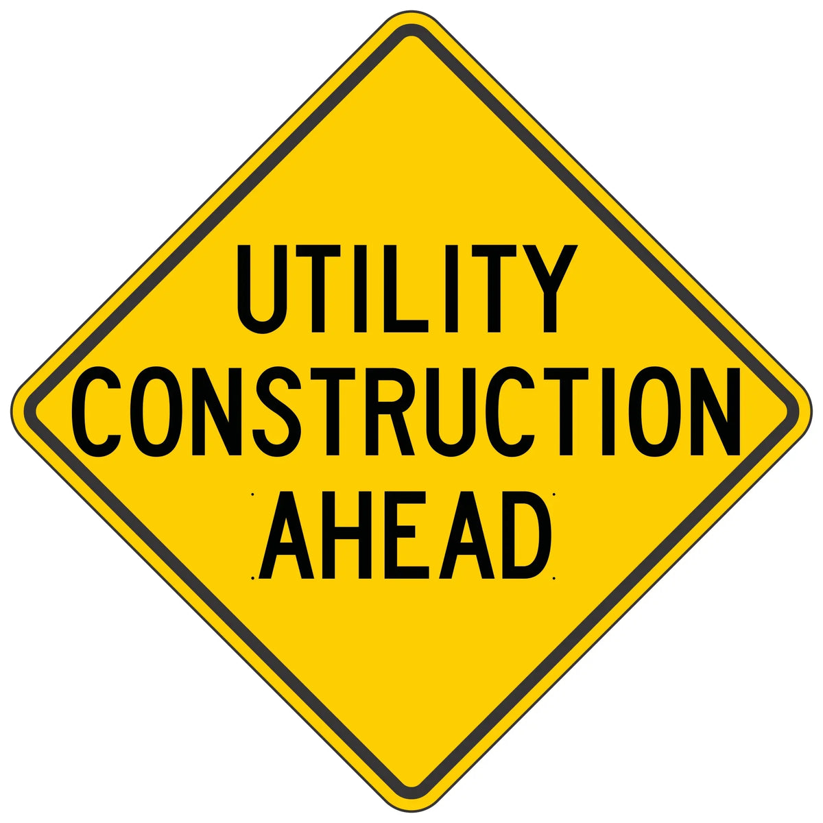 Utility Construction Ahead - Roll-Up Sign – Evangeline Specialties