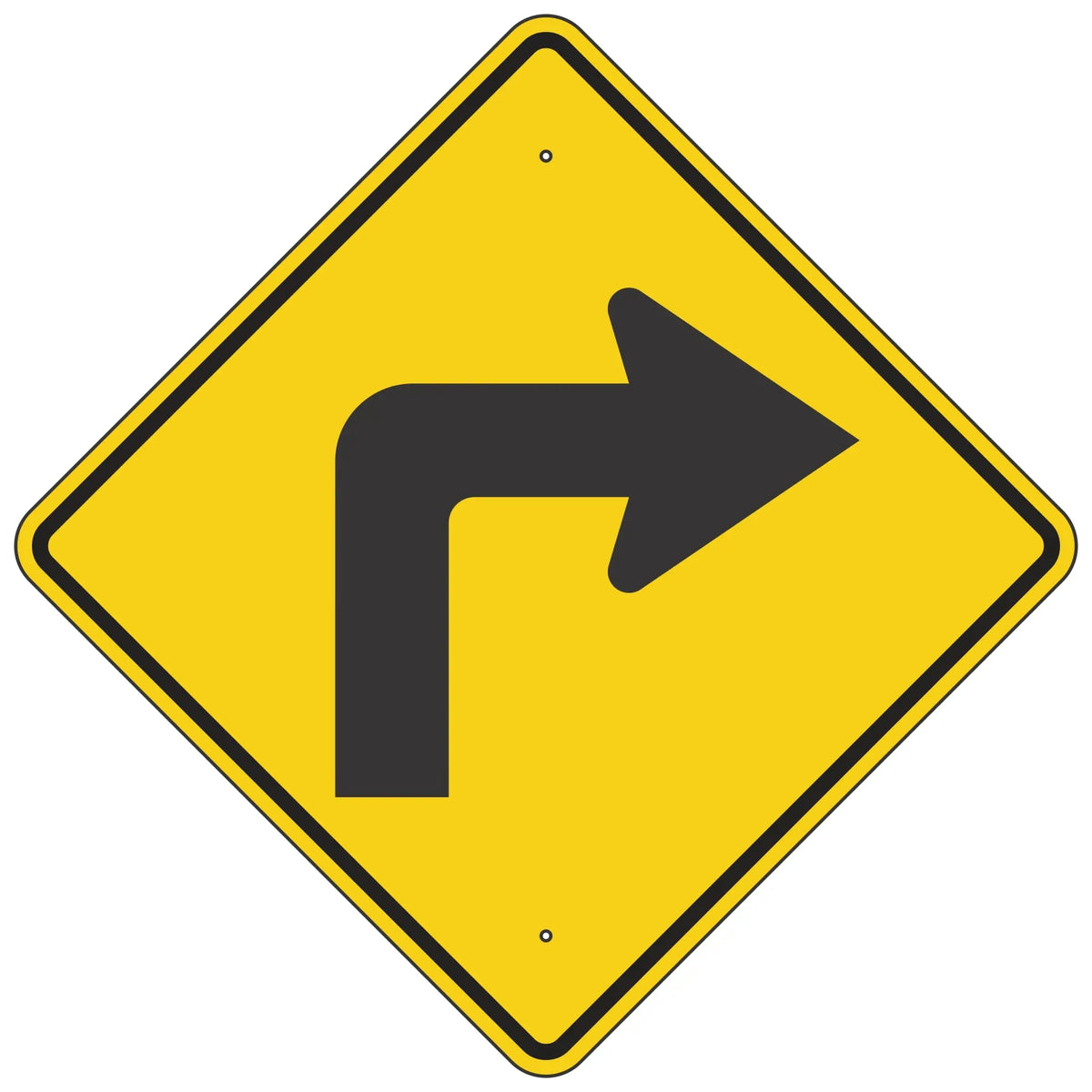 W1-1R Right Turn Sign – Evangeline Specialties