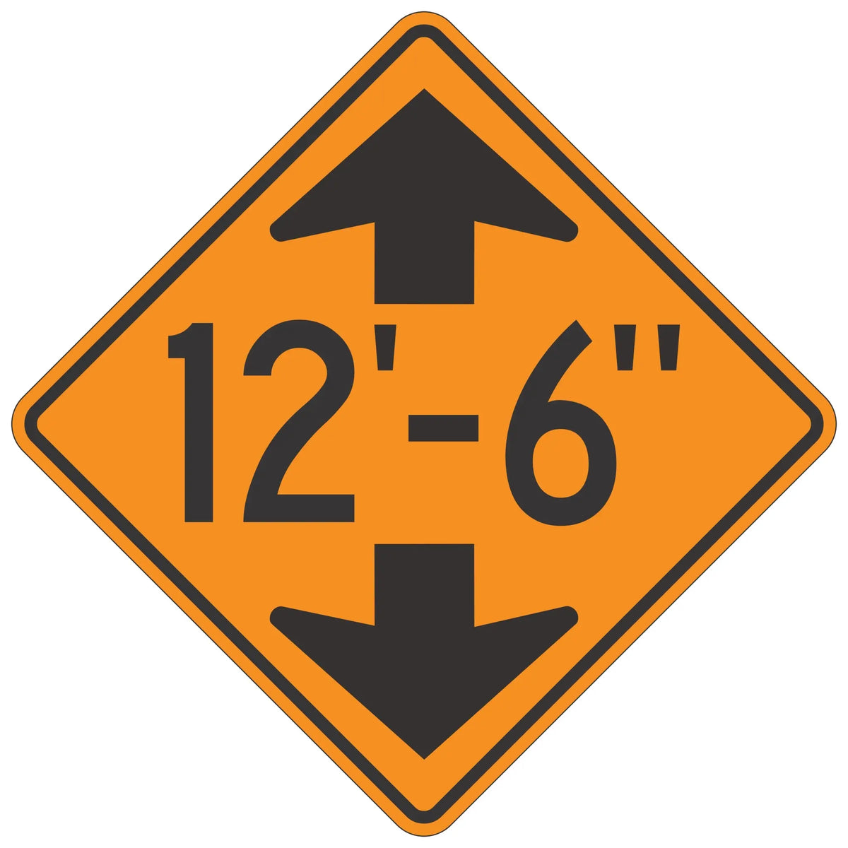 W12-2 Low Clearance (With Arrows) Sign – Evangeline Specialties