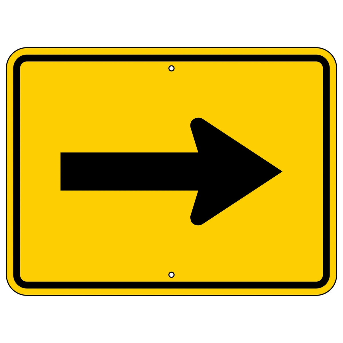 W16-5P Right Arrow Sign 24"x18" – Evangeline Specialties