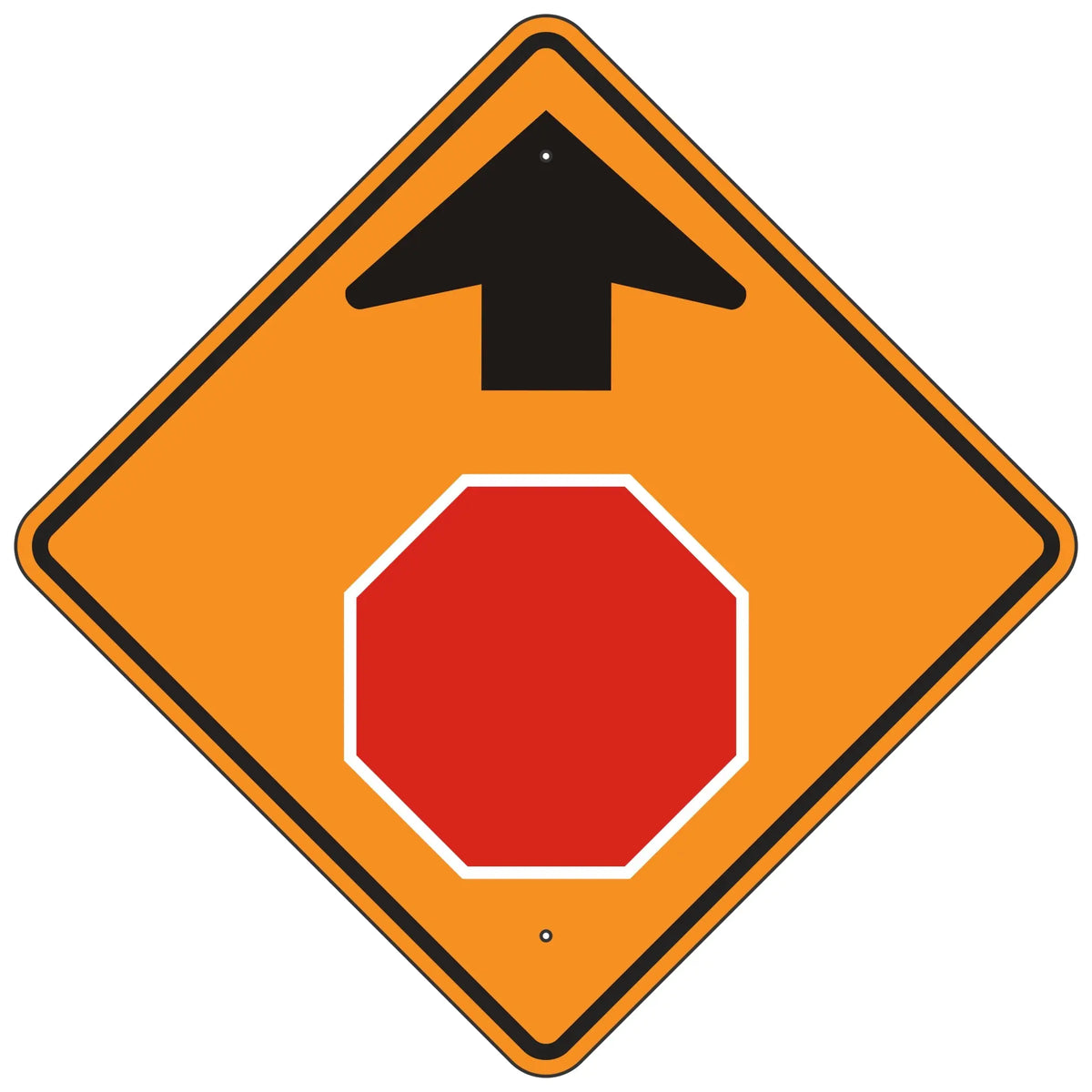 W3-1 Stop Ahead Symbol Sign – Evangeline Specialties