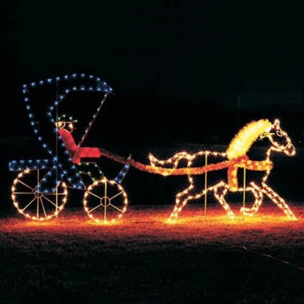 7' Horse & Buggy-Commercial Outdoor Christmas Yard Decoration ...