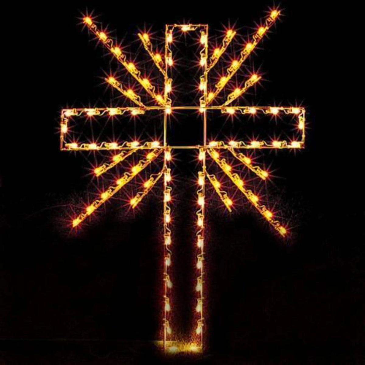 6' Deluxe Cross - Commercial Outdoor Christmas Yard Decoration ...